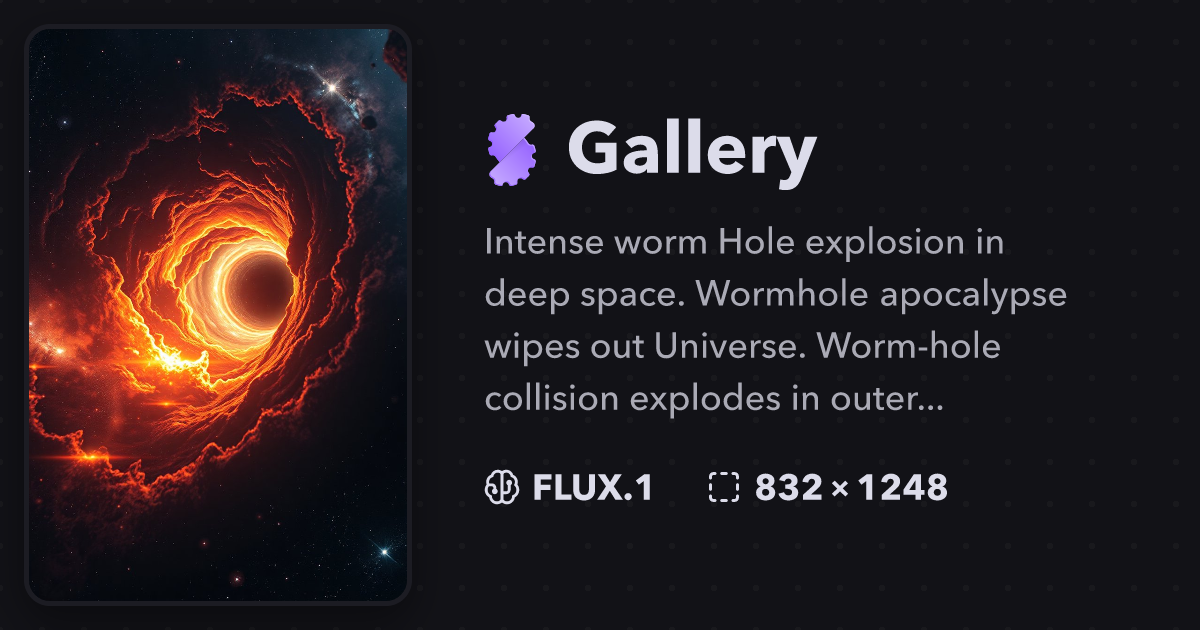 "Intense worm Hole explosion in deep s..." | Gallery | Stablecog