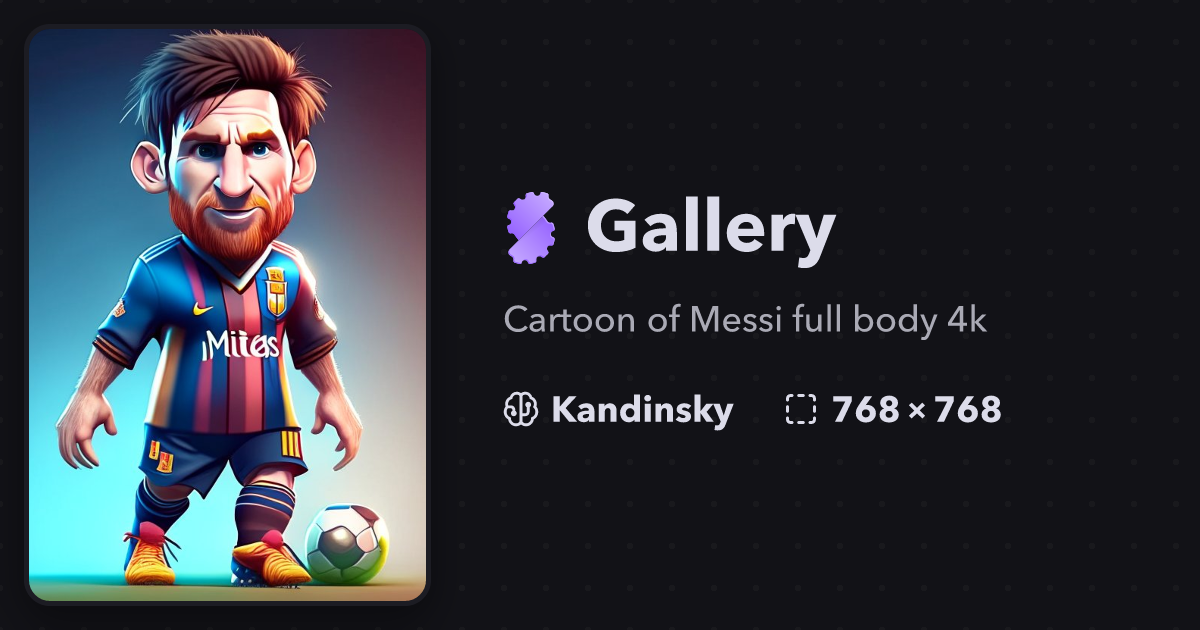 "Cartoon of Messi full body 4k" | Gallery | Stablecog