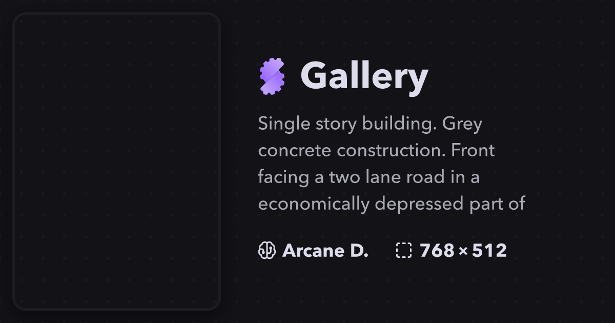 "Single story building. Grey concrete ..." | Gallery | Stablecog