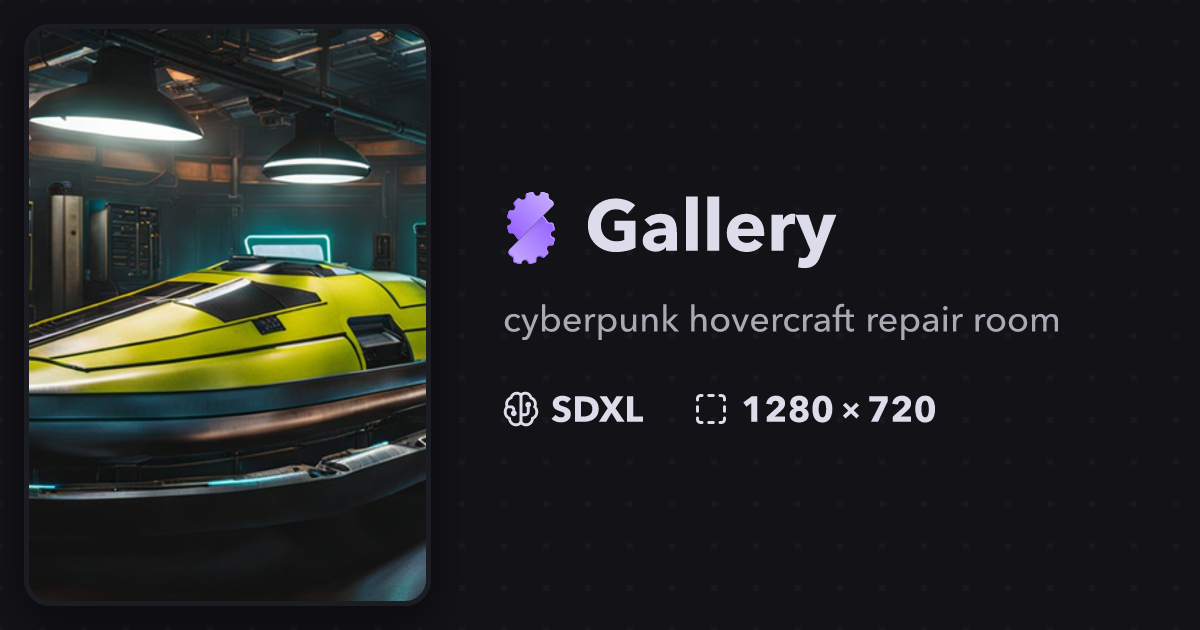 "cyberpunk hovercraft repair room" | Gallery | Stablecog