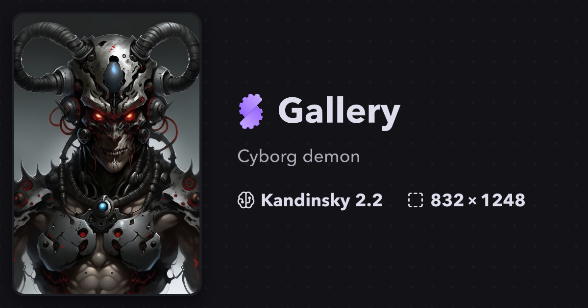 "Cyborg demon" | Gallery | Stablecog