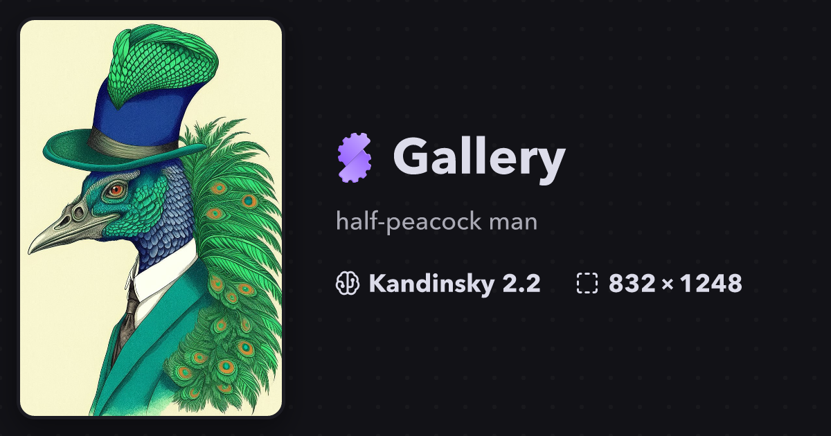 "half-peacock man" | Gallery | Stablecog