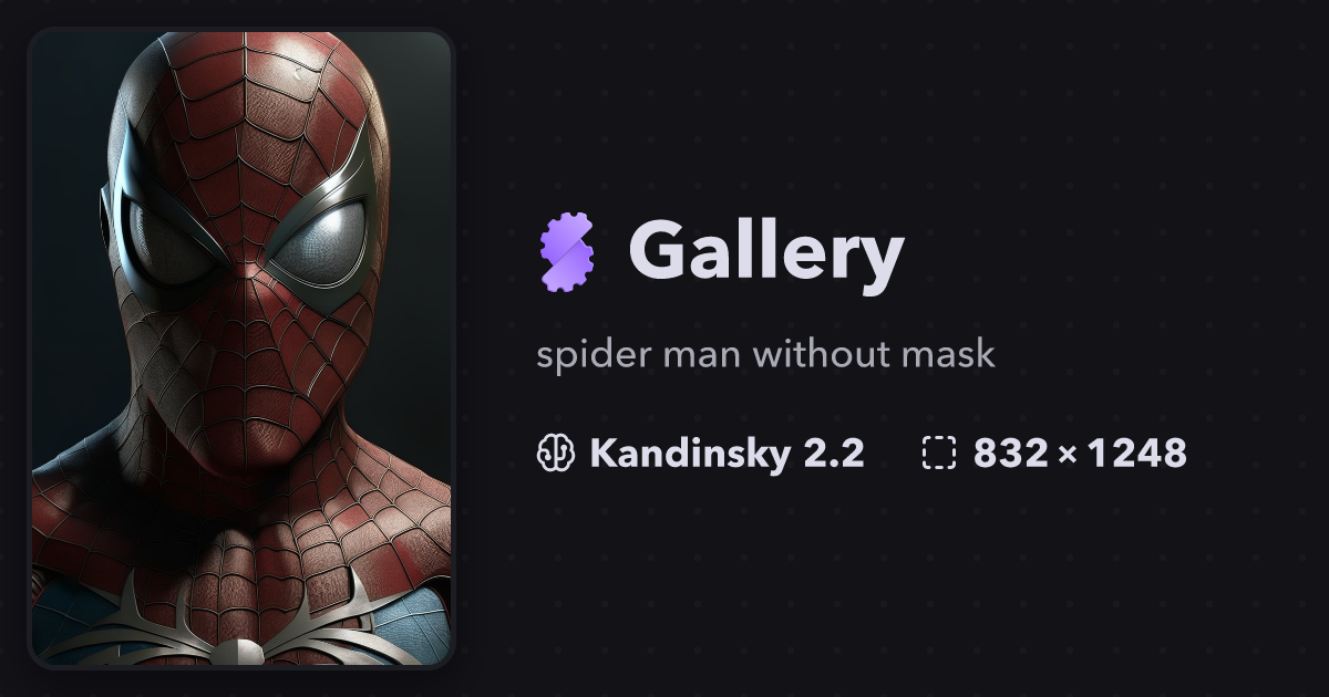 "spider man without mask" | Gallery | Stablecog