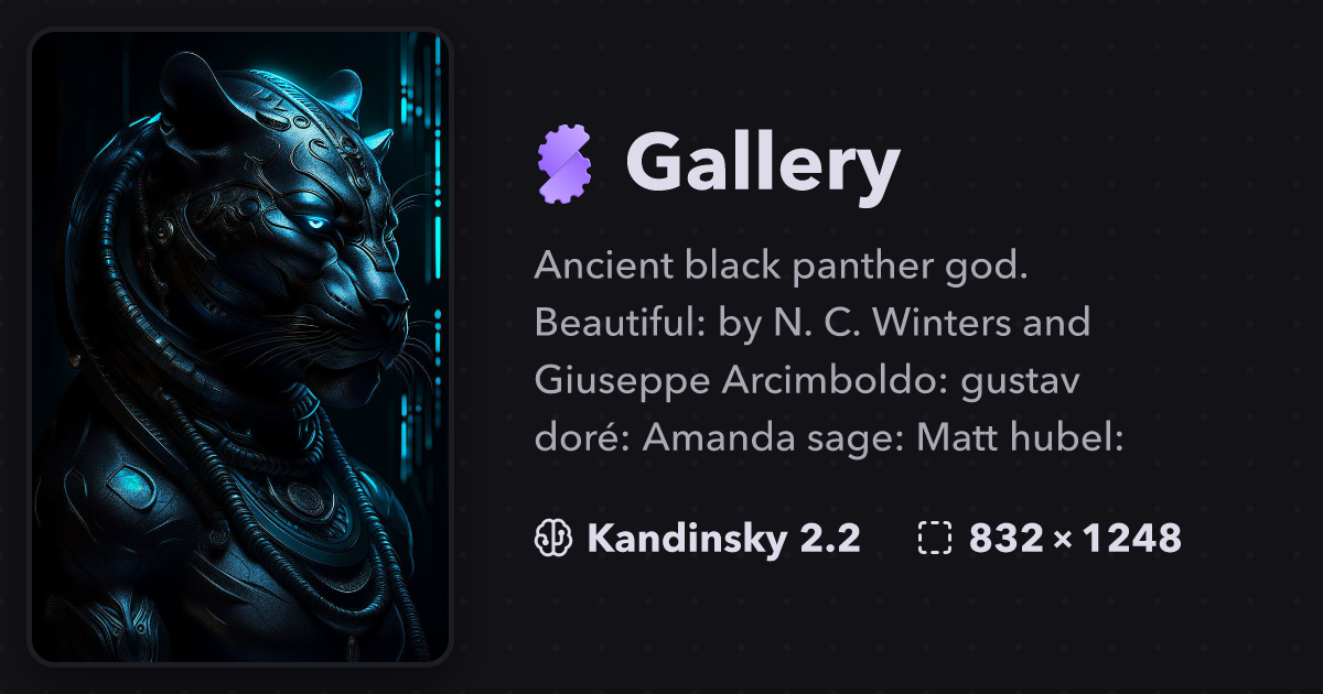 "Ancient black panther god. Beautiful:..." | Gallery | Stablecog