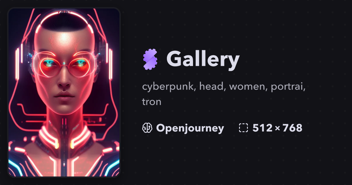 "cyberpunk, head, women, portrai, tron" | Gallery | Stablecog