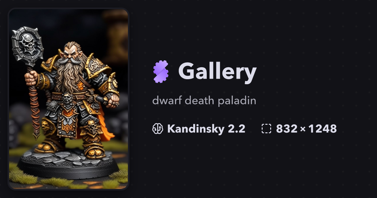 "dwarf death paladin" | Gallery | Stablecog