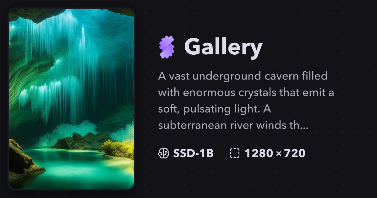 "A vast underground cavern filled with en..." | Gallery | Stablecog