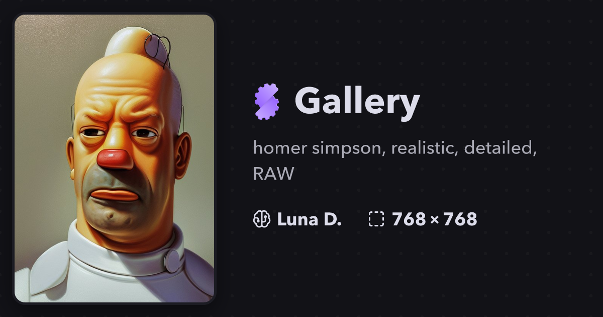 "homer simpson, realistic, detailed, RAW" | Gallery | Stablecog