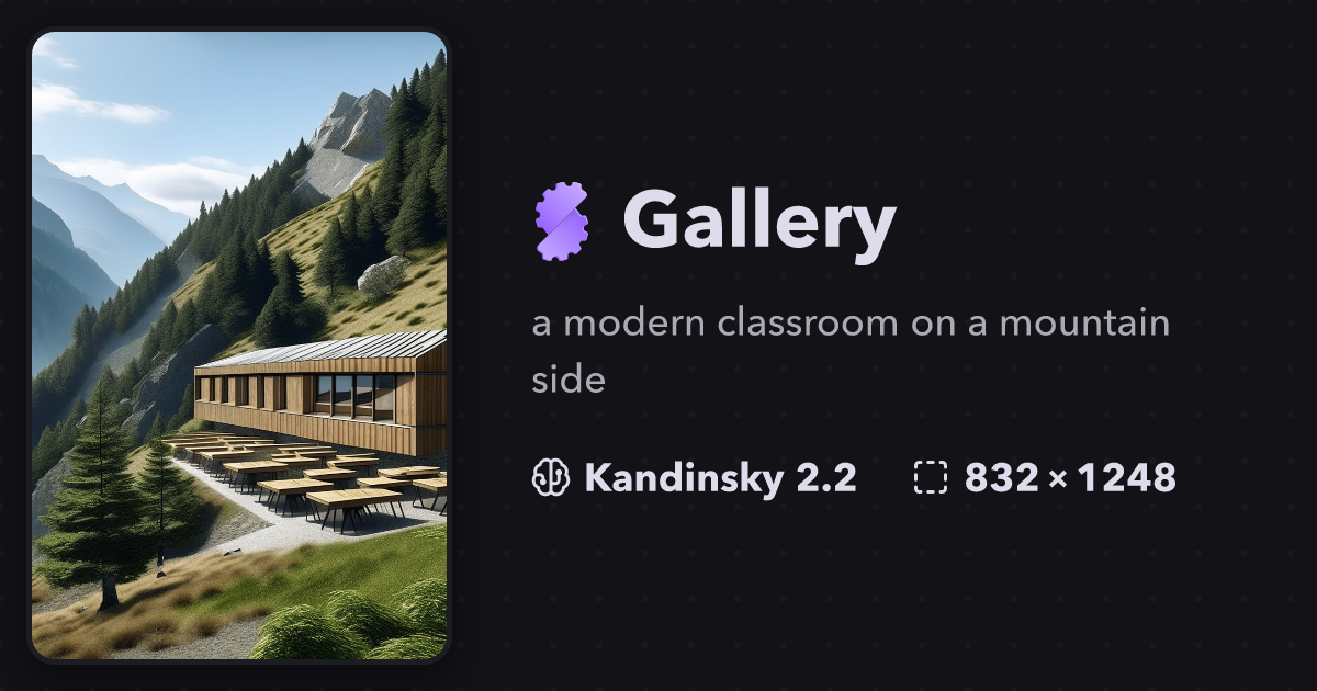 "a modern classroom on a mountain side" | Gallery | Stablecog
