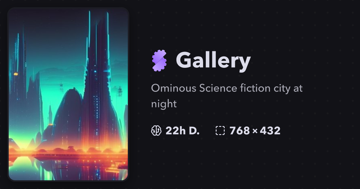 "Ominous Science fiction city at night" | Gallery | Stablecog