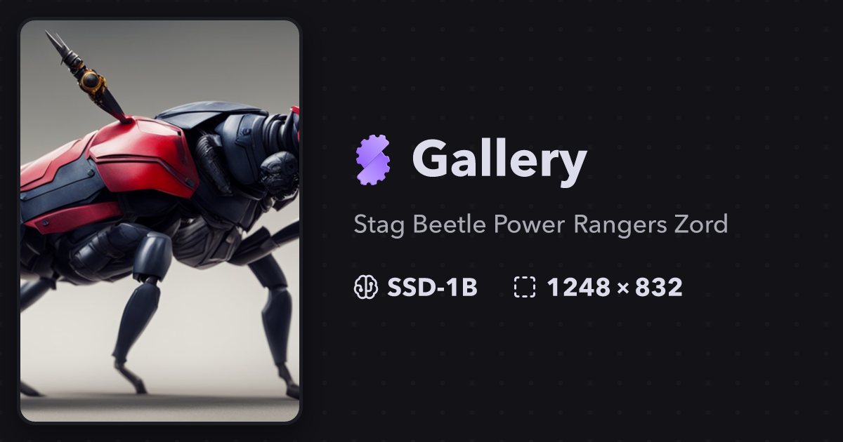 "Stag Beetle Power Rangers Zord" | Gallery | Stablecog