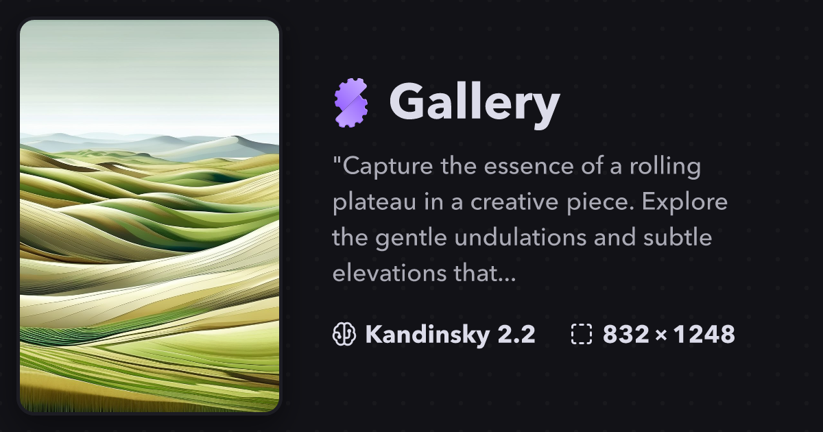 ""Capture the essence of a rolling pla..." | Gallery | Stablecog