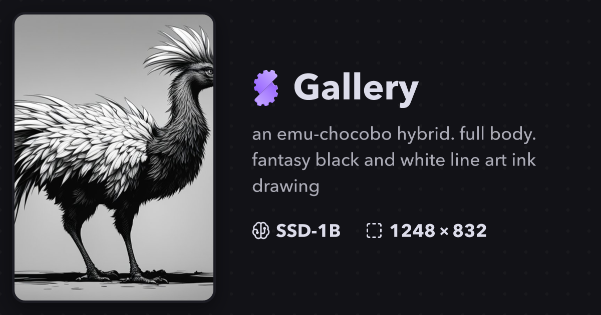 "an emu-chocobo hybrid. full body. fan..." | Gallery | Stablecog