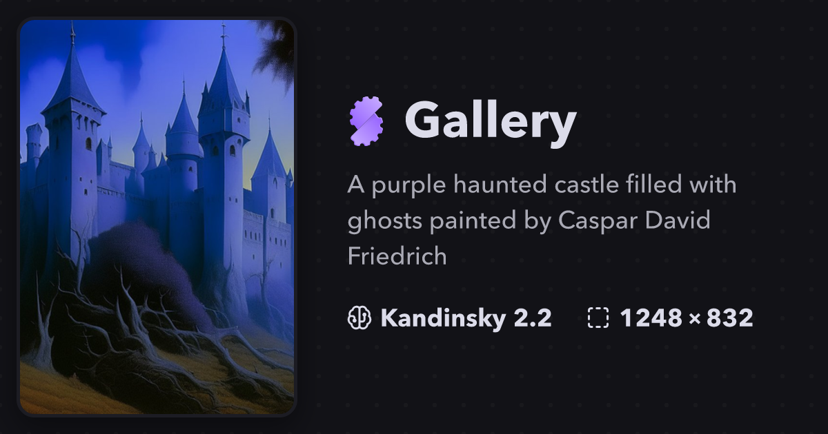 "A purple haunted castle filled with ghos..." | Gallery | Stablecog