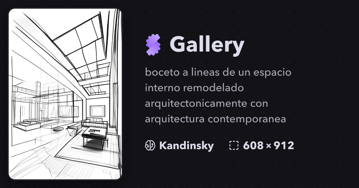 "boceto a lineas de un espacio interno..." | Gallery | Stablecog