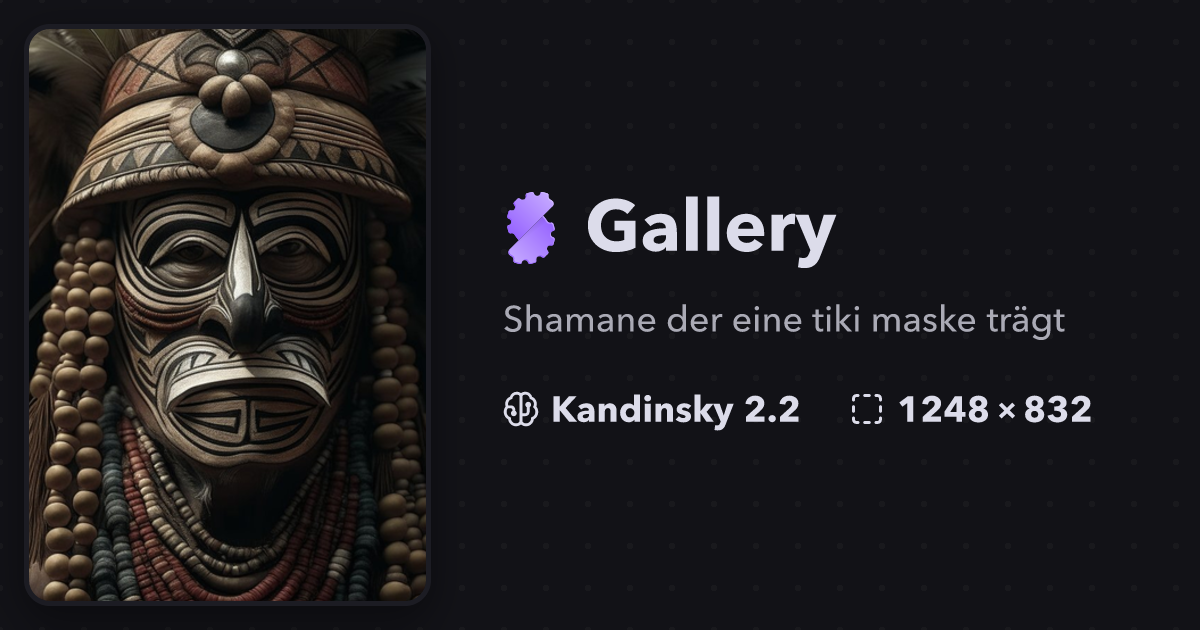 "Shamane der eine tiki maske trägt" | Gallery | Stablecog