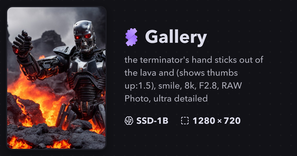 "the terminator's hand sticks out of t..." | Gallery | Stablecog