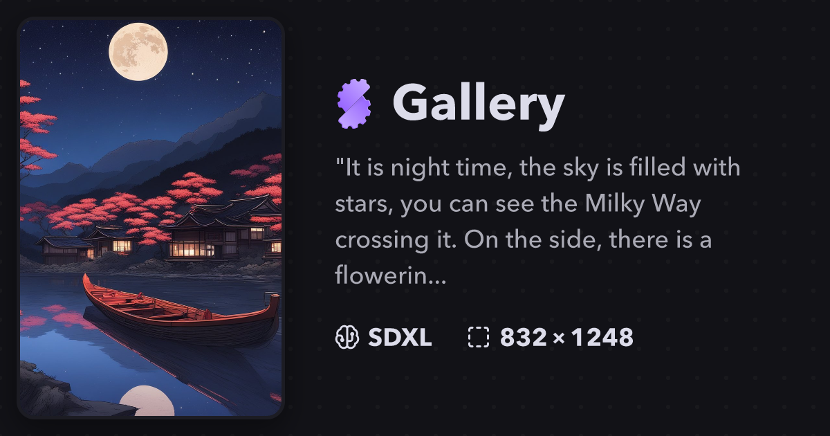 ""It is night time, the sky is filled ..." | Gallery | Stablecog