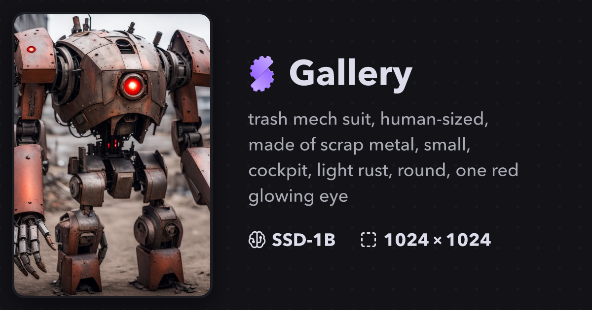 "trash mech suit, human-sized, made of..." | Gallery | Stablecog