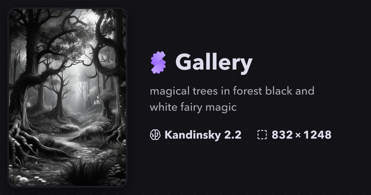 "magical trees in forest black and whi..." | Gallery | Stablecog