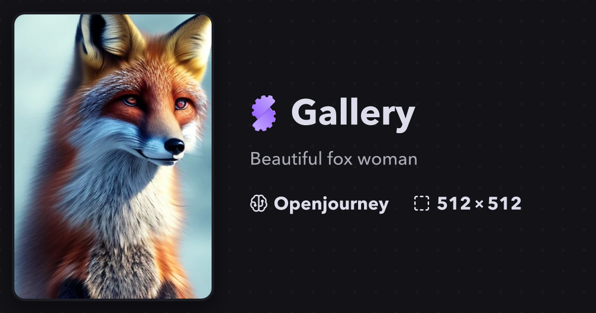 "Beautiful fox woman" | Gallery | Stablecog