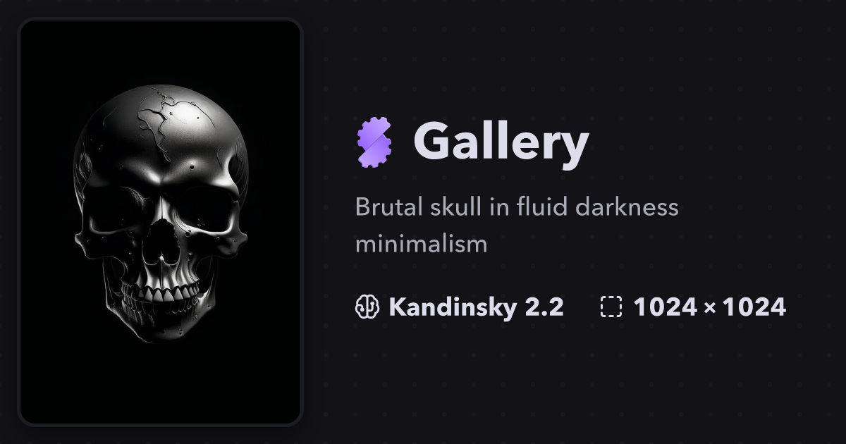 "Brutal skull in fluid darkness minima..." | Gallery | Stablecog