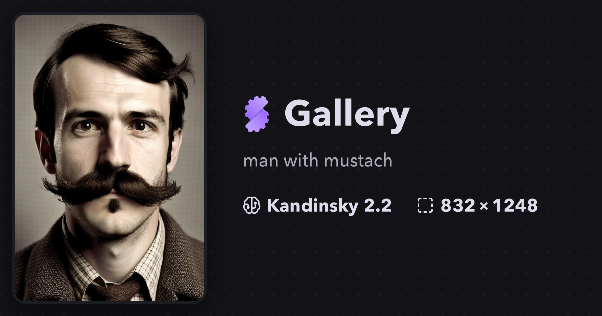 "man with mustach" | Gallery | Stablecog