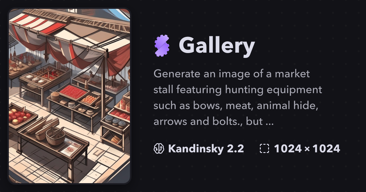 "Generate an image of a market stall f..." | Gallery | Stablecog