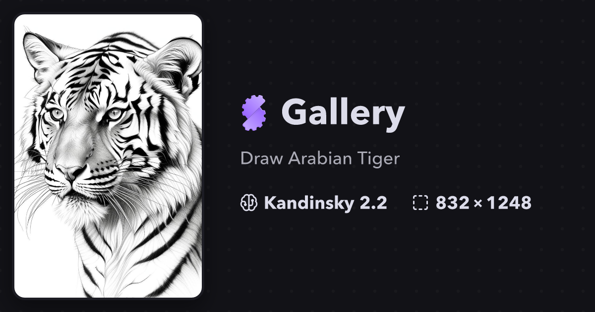 "Draw Arabian Tiger" | Gallery | Stablecog