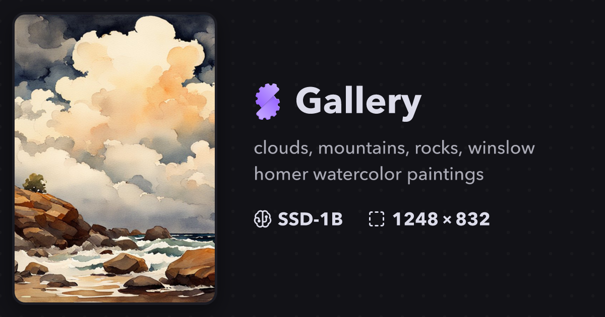 "clouds, mountains, rocks, winslow hom..." | Gallery | Stablecog