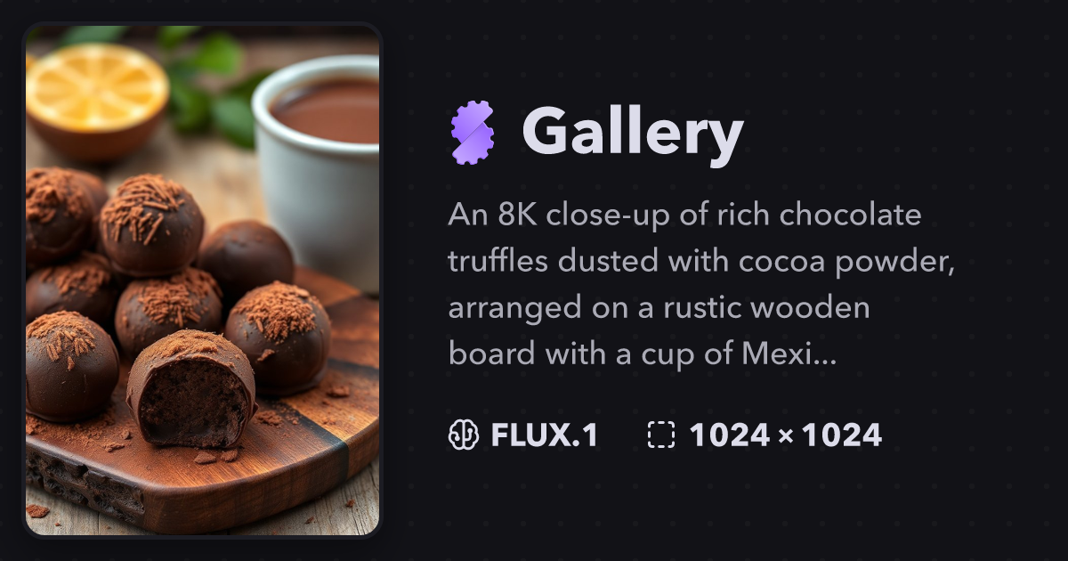"An 8K close-up of rich chocolate truf..." | Gallery | Stablecog