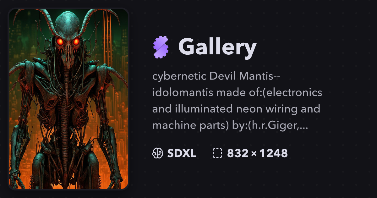 "cybernetic Devil Mantis-- idolomantis ma..." | Gallery | Stablecog