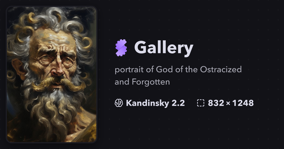 "portrait of God of the Ostracized and..." | Gallery | Stablecog