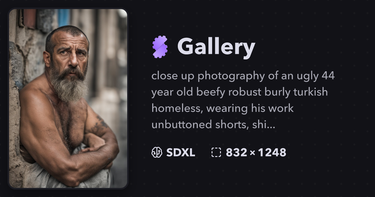 "close up photography of an ugly 44 ye..." | Gallery | Stablecog