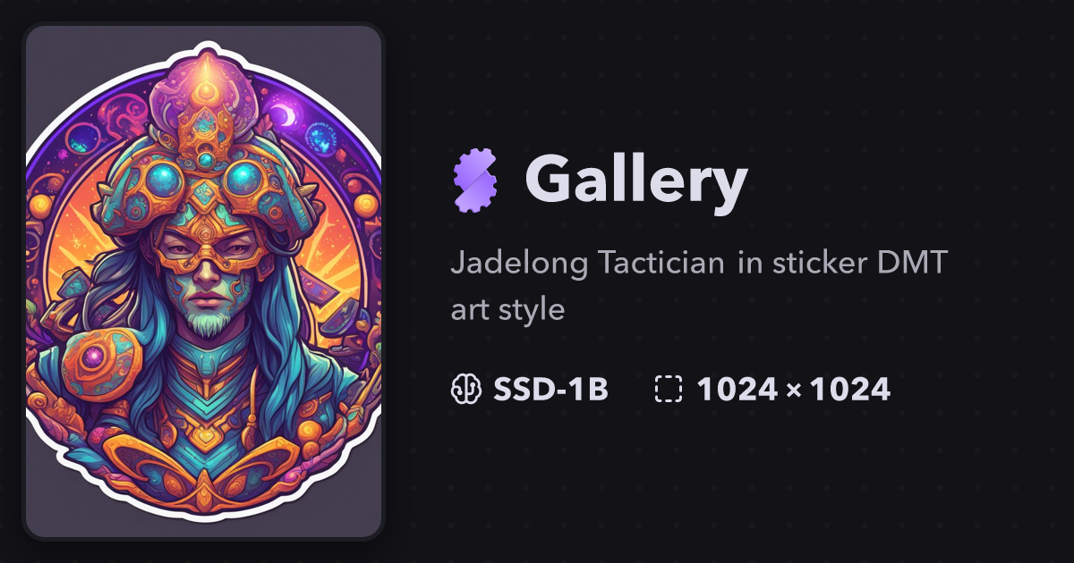"Jadelong Tactician in sticker DMT art..." | Gallery | Stablecog