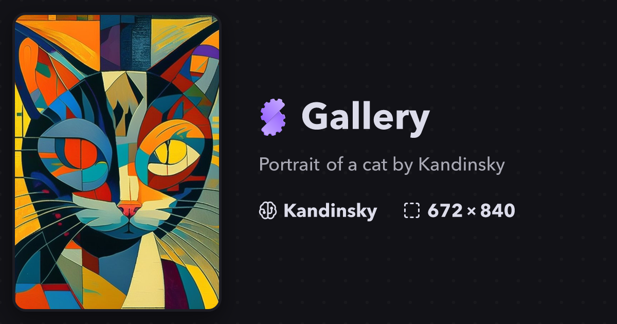 "Portrait of a cat by Kandinsky" | Gallery | Stablecog