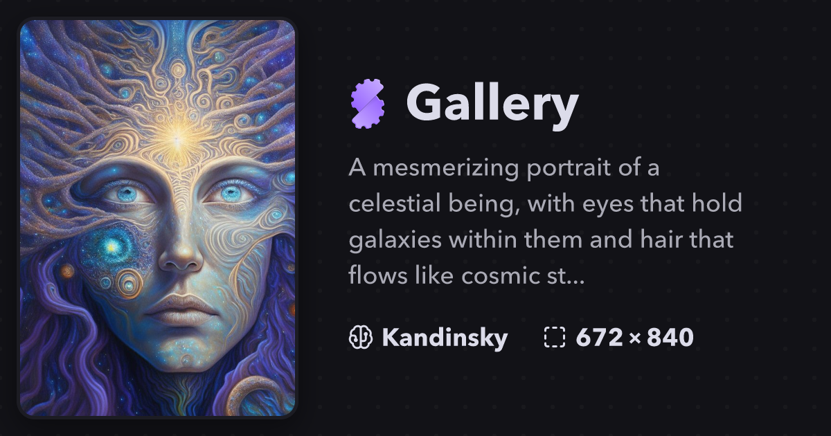 "A mesmerizing portrait of a celestial..." | Gallery | Stablecog