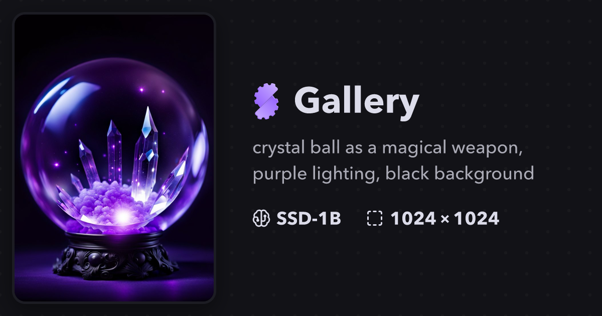 "crystal ball as a magical weapon, pur..." | Gallery | Stablecog