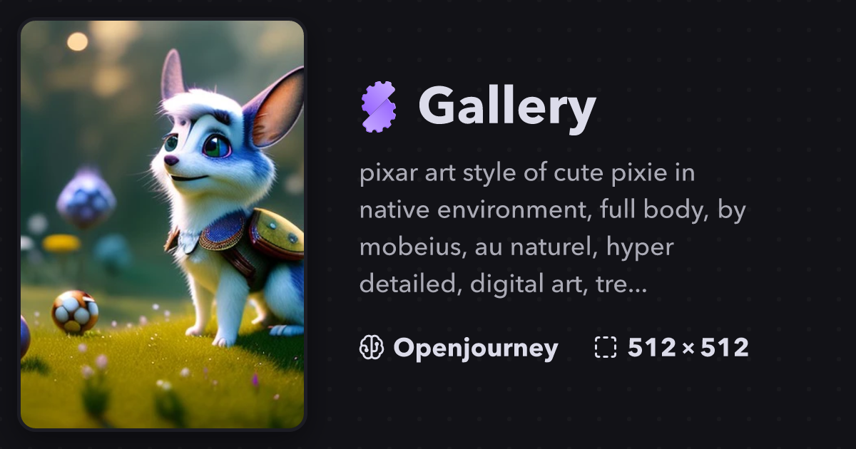 "pixar art style of cute pixie in nati..." | Gallery | Stablecog