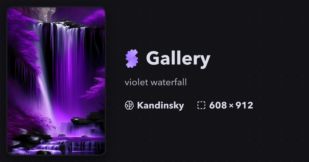 "violet waterfall" | Gallery | Stablecog