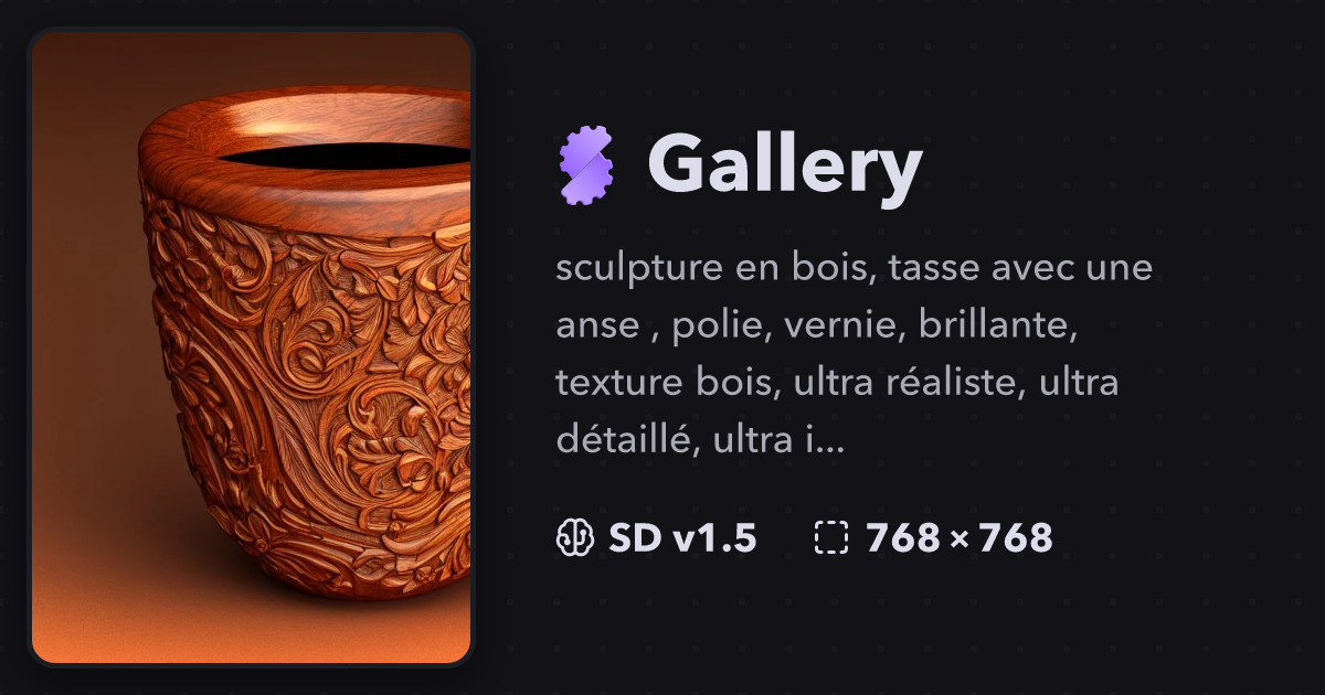 "sculpture en bois, tasse avec une ans..." | Gallery | Stablecog