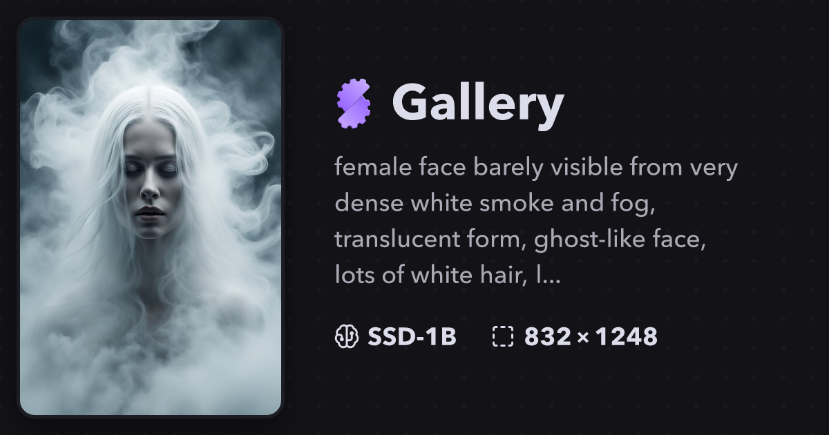 "female face barely visible from very ..." | Gallery | Stablecog