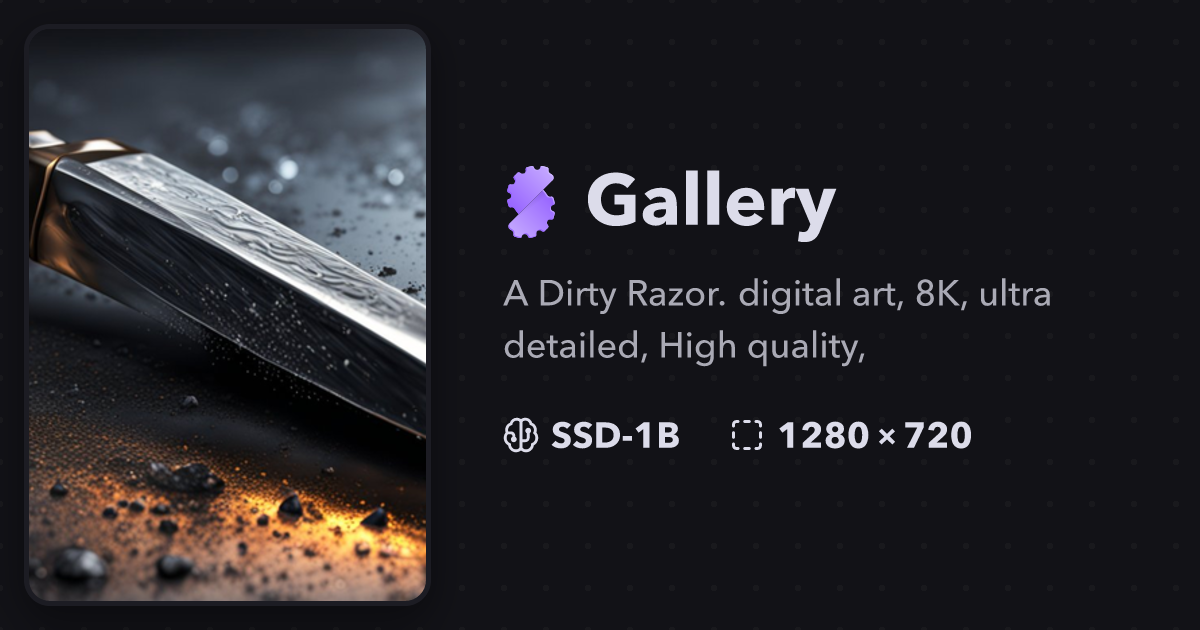 "A Dirty Razor. digital art, 8K, ultra de..." | Stablecog Gallery