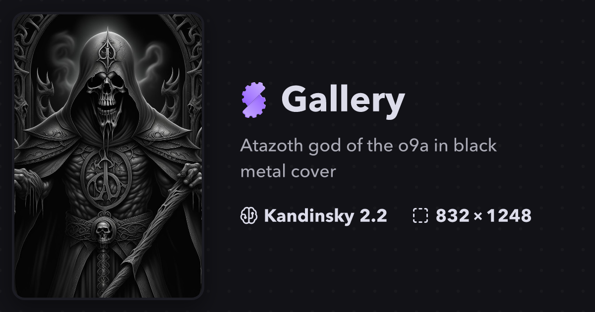 "Atazoth god of the o9a in black metal..." | Gallery | Stablecog