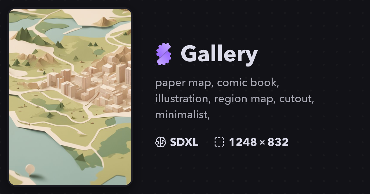 "paper map, comic book, illustration, ..." | Gallery | Stablecog