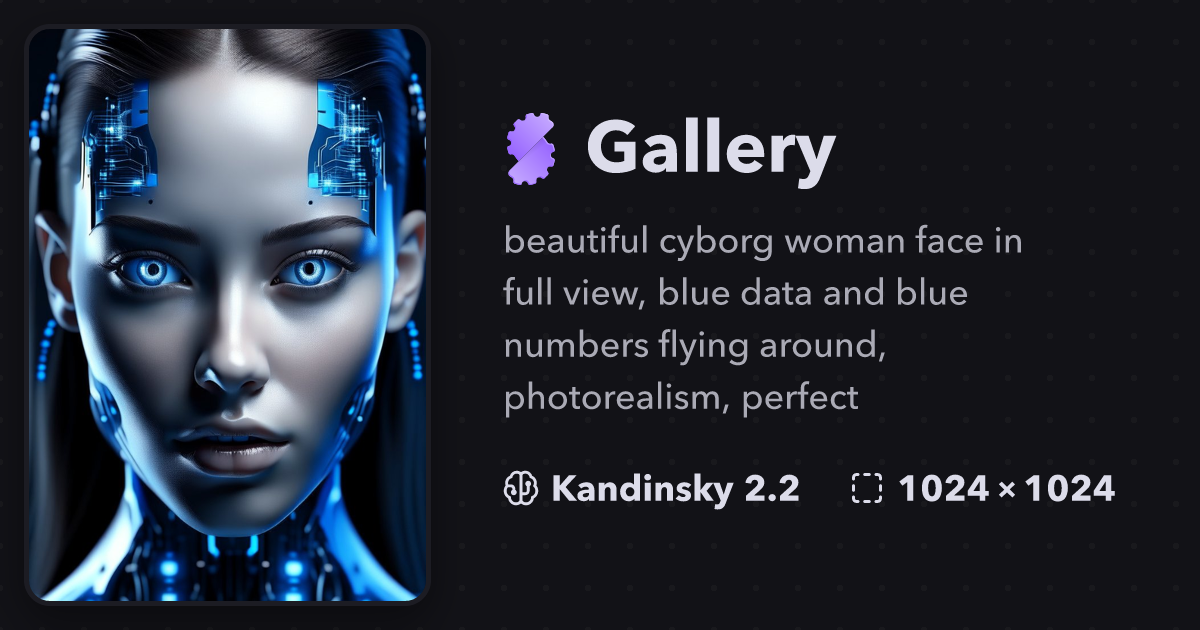 "beautiful cyborg woman face in full v..." | Gallery | Stablecog