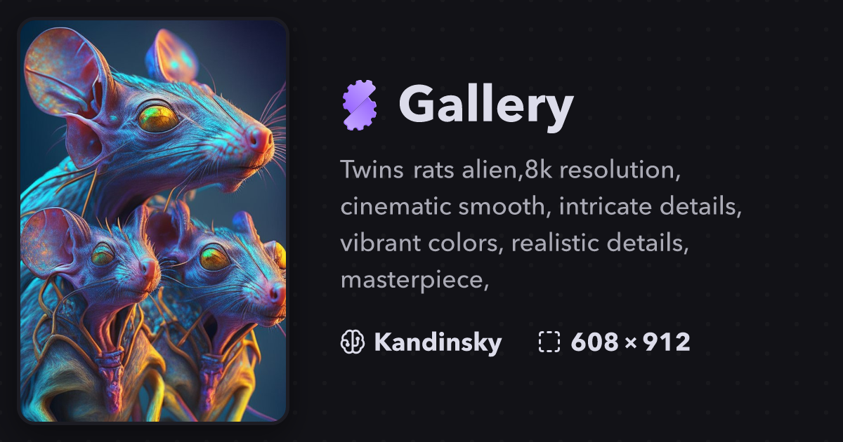 "Twins rats alien,8k resolution, cinem..." | Gallery | Stablecog