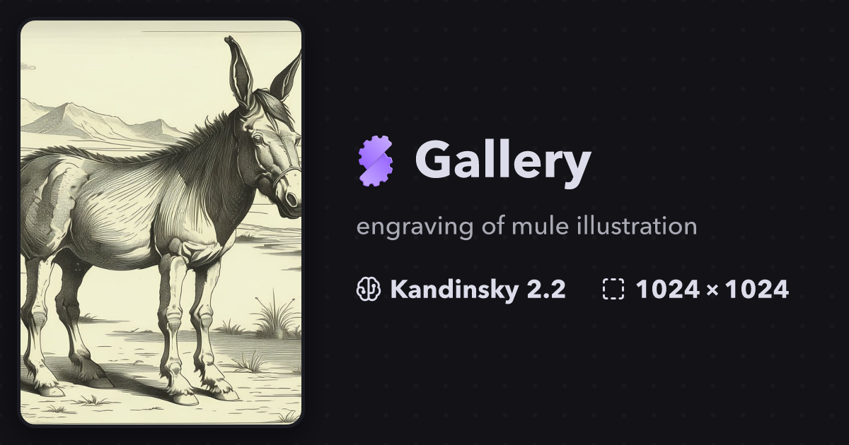 "engraving of mule illustration" | Gallery | Stablecog