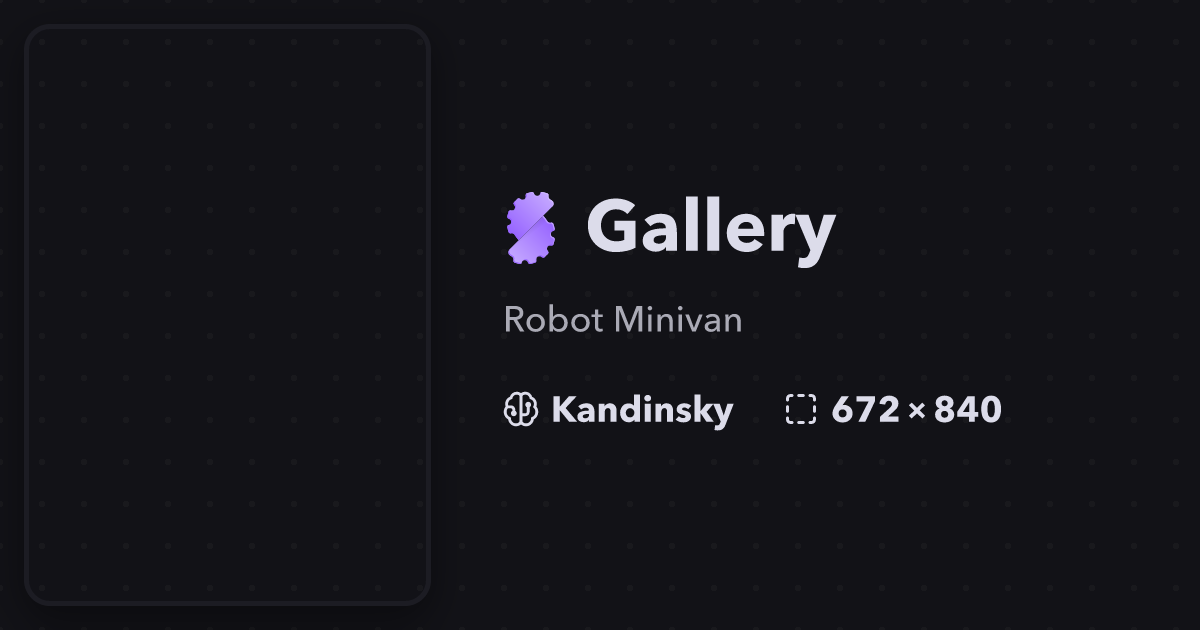 "Robot Minivan" | Gallery | Stablecog