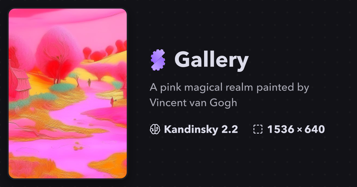 "A pink magical realm painted by Vince..." | Gallery | Stablecog